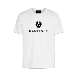 Belstaff Phoenix Logo Baumwoll T-Shirt - - Tops - Herren - Wei&szlig; - 2XL