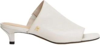 Tommy Hilfiger Femme, Chaussures, Blanc, Taille: 37 EU Escarpins &agrave; talons chaton en cuir