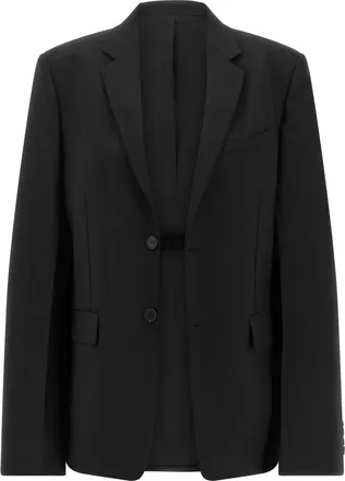 Fendi Mohair-Wool Blend Blazer - Black