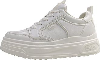 Buffalo Vectra Low Damenschuhe sportlicher Schnürer Weiß Freizeit, Schuhgröße:37 EU