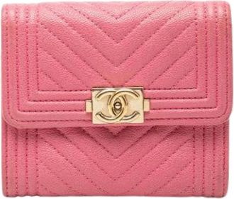 Chanel unisex, Pre-owned, Rose, Taille: ONE Size Pre-owned Cuir petite-maroquinerie