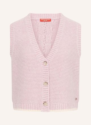 Frieda & Freddies Frieda & Freddies Strickweste Mit Zopfmuster rosa