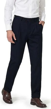 Hiltl Herren Bundfaltenhose blau Schurwolle