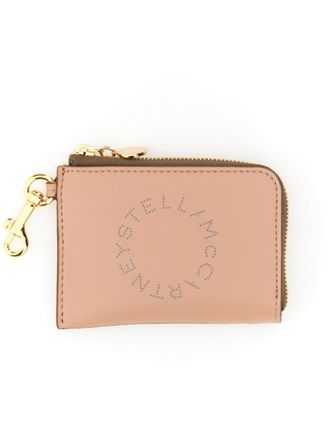 Stella McCartney Perforated Logo Wallet - Powder