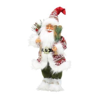 Generico Figurine de P&egrave;re No&euml;l - Statue du P&egrave;re No&euml;l - Ornement saisonnier pour int&eacute;rieur, pour c&eacute;l&eacute;bration et f&ecirc;te, table de salle &agrave; manger, biblioth&egrave;que de s