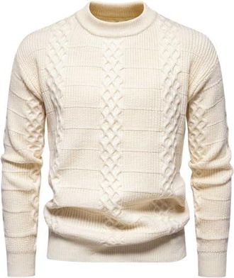 Generic Pull De Travail Homme Manche Longue- Pull Chaud Col Rond Ample Casual Couleur Unie Sweater Chic Confortable De Tous Les Jours Temp&eacute;rament Polyvalent A
