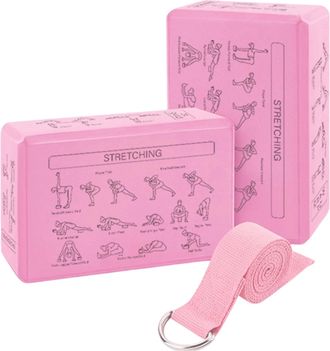 Generic Pilates-Block - Schaumstoff-Yoga-Blöcke, Leichte Yoga-Blöcke, 2-teiliger Tragbarer, Rutschfester, Weicher Gymnastikblock, Hochdichter Damen-Meditation