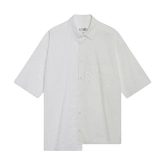 Maison Margiela Asymmetrisches Baumwollhemd - - Shirts - Herren - Wei&szlig; - M