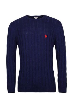 U.S.Polo Association Strickpullover Pullover Strick Zopfmuster (1-tlg)