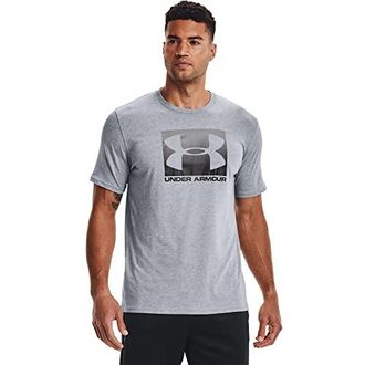 Under Armour T-Shirt UA Boxed Sportstyle élégant et Confortable pour Homme, vêtements de Sport et de Fitness Respirants, Steel Light Heather (035) / Graphite, 4XL 
