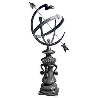 Design Toscano Authentische Garten-Armillarsph&auml;re, 37 x 62 x 101,5 cm, Bronze Finish