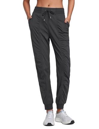 CRZ YOGA Pantalon Athl&eacute;tique Femme Voyage de Serrage avec Poches- 72cm Gris Encre 44