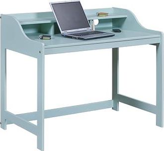 Inter Link SAS Schreibtisch aus massivem Kiefernholz - Computertisch - Arbeitsplatz -Bürotisch - Robust, Stabil und Zeitlos - Mit Kabelloch - B:110cm x T69cm x H:91c