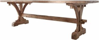 Massivmoebel24 Esstisch Teak 270x100x78 natur unbehandelt BASSANO 128