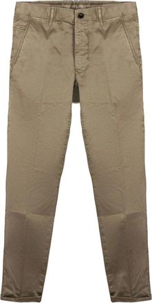 Incotex Homme, Pantalons, Vert, Taille: W34 Chinos en coton stretch
