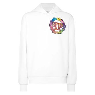 Philipp Plein Homme, Sweatshirts et sweats &agrave; capuche, Blanc, Taille: M SweaT-shirt &agrave; capuche