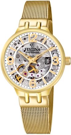 Festina Femme, Accessoires, Jaune, Taille: ONE Size Automatic Skeleton Watch F20580/1