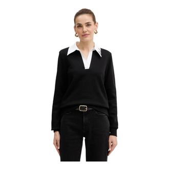Karl Lagerfeld Tricot col en V - Femme - Sweatshirts et sweats &agrave; capuche - Noir - Taille: 36 FR