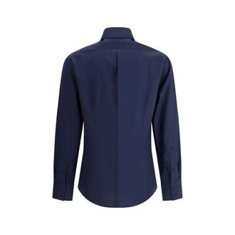 Brunello Cucinelli Mens Blue Cotton Shirt