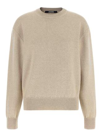 Jacquemus Rundhalspullover - Beige