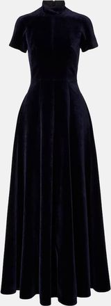 Emilia Wickstead Robe longue Malinda en velours de coton