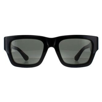 Gucci Square Herren Schwarz mit Havanna Grau GG1668S