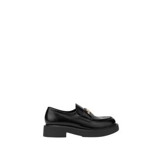 Love Moschino Abrasive Kalbsleder Mokassins City Love - - Shoes - Damen - Schwarzk - 38 EU