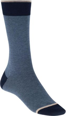 Boggi Milano Homme, Sous-v&ecirc;tements, Bleu, Taille: ONE Size Micro Striped Socks