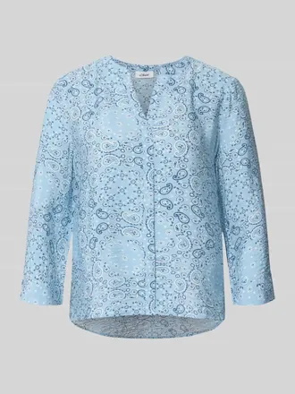 s.Oliver Red Label Relaxed Fit Kurzarmbluse aus Viskose-Mix