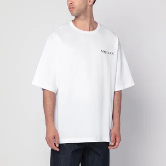 Alexander McQueen White oversized t-shirt with logo