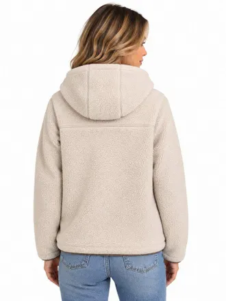 Sublevel Fleecejacke Damen Teddyfleece Kuschelig Warm &Uuml;bergangsjacke Jacke Outdoor Perfekte Passform Hochwertige Verarbeitung, Angenehm weich & warm