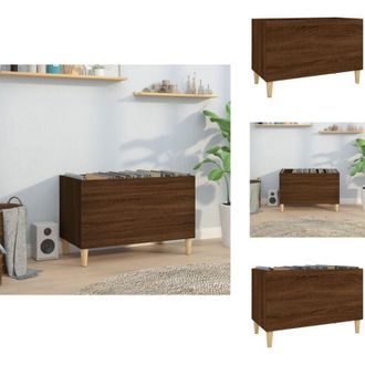 vidaXL Vidaxl - Plattenschrank Braun Eichen-Optik 74,5x38x48 cm Holzwerkstoff - Plattenspeicher - Vinylregal - Plattenspieler Zubeh&ouml;r - Holzschreibtisch