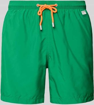MC2 Saint Barth Regular Fit Badeshorts mit Label-Badge Modell LIGHTING PANTONE