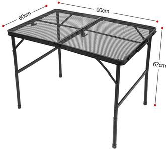 CHICIRIS Camping-Klapptisch, Höhenverstellbarer Outdoor-Picknicktisch für Garten und Reisen, Tragbarer Aluminium-Campingtisch, 35,4 X 23,6 X 26,4 Zoll (Tischpl