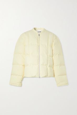 Jil Sander Verk&uuml;rzte Daunenjacke Aus Gestepptem Shell - Neutral