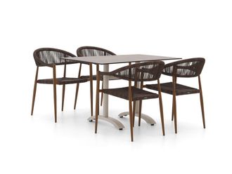 Manifesto Furniture Manifesto Belpasso/Lisio 120 cm Gartenm&ouml;bel-Set 5-teilig stapelbar