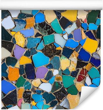 OEM Carta Da Parati A Mosaico Colorata Turchese E Oro Per Soggiorno E Camera Da Letto 50x1000 Cm