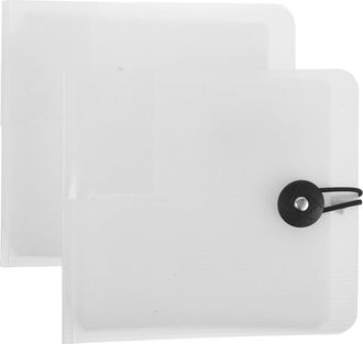 Artibetter 2 St&uuml;ck Pack CD Ordner Transparent mit 12 F&auml;chern Robuste Pp Vliesstoff H&uuml;lle Sicherer Schnallenverschluss CD DVD Aufbewahrung f&uuml;r Musik Spiele und Da