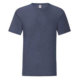 Fruit Of The Loom T-Shirt Iconic - Homme (2XL) (Bleu Marine chiné)