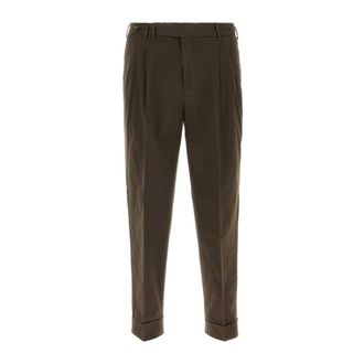 Pantaloni Torino Bundfaltenhose mit Umschlag - - Trousers - Herren - Braun - L