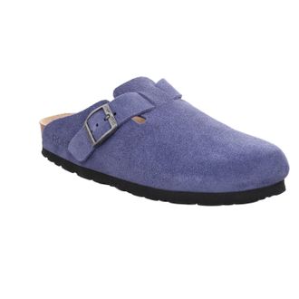 Rohde Clog ROHDE ALBA, Damen, Gr. 38, blau, Veloursleder, unifarben, Schuhe Clog, Mules, Hausschuh mit leichter Laufsohle in Weite G (weit)