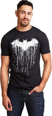 DC Comics T-Shirt Batman Paint de pour Homme, Noir, Taille L UK