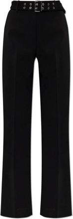 Ganni Femme, Pantalons, Noir, Taille: 42 FR Pantalon Pliss&eacute; avec Ceinture