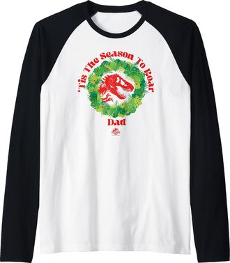 Jurassic Park Tis The Season to Roar Dad Raglan
