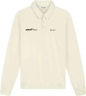 Olaf Hussein Homme, Tops, Beige, Taille: L Polo Oversize Script Friends