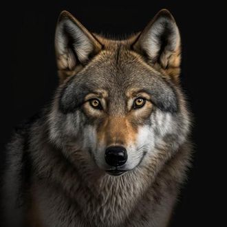 Ceanothe Tableau sur verre portrait loup 30x30 cm - Impression Image Haute D&eacute;finition Pour D&eacute;coration Murale avec Finition Brillante Fabriqu&eacute; en France