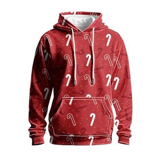 Generic Sweat à capuche de Noël amusant pour homme - Grande taille - Tenue de Noël à manches longues - Costume de Noël tendance - Vêtements de vacances - Cade