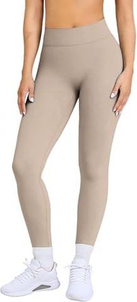 Generic Legging en tricot pour femme avec taille, respirant, pour les activit&eacute;s de plein air comme la course, le fitness et le yoga, kaki, XXL