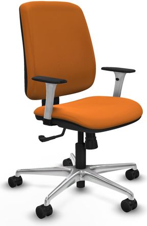 Piqueras y Crespo Schreibtischstuhl Orange Alares mit wei&szlig;en und schwarzen Armlehnen, ausgestattet mit 4 Positionen und Schaumstoff, 65 mm Nylon, Orange