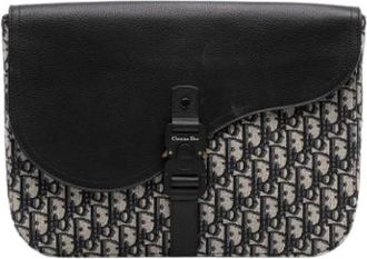 Dior Pochette A4 Saddle Pre-owned - Femme - Pre-owned - Bleu - Taille: ONE Size